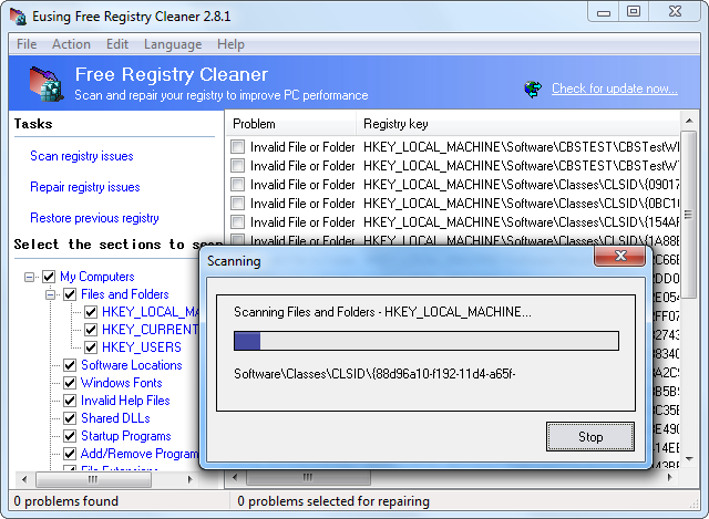 Eusing Free Registry Cleaner 3.6 - Neowin